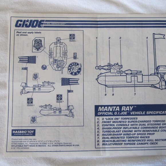Hasbro | Toys | 993 Gi Joe Arah Action Figure Vehicle Instructions ...